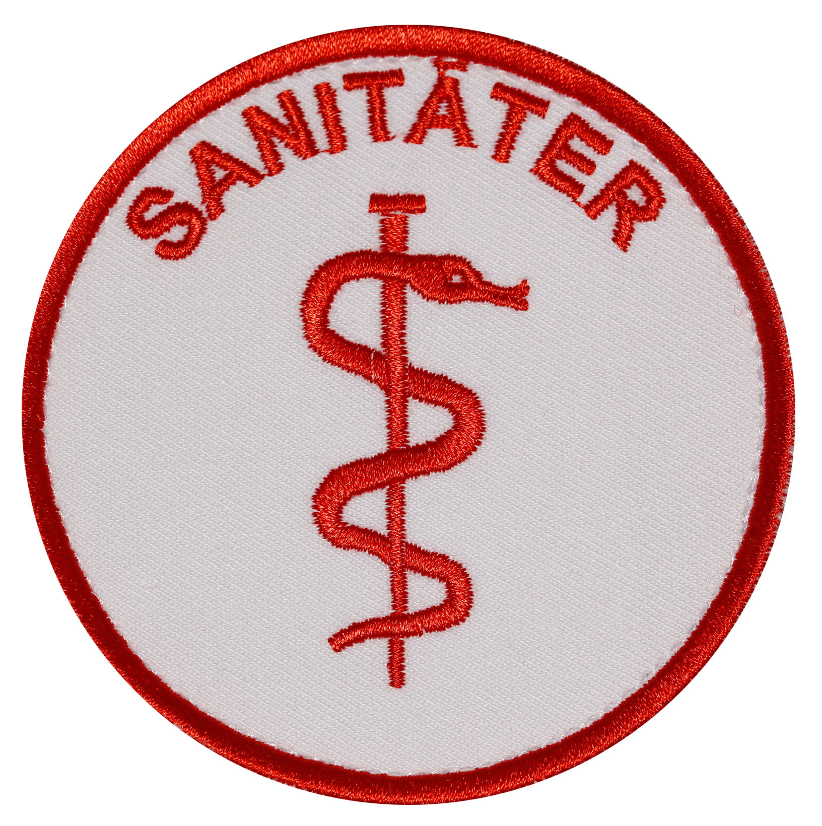 Emblem mit Aeskulap-Stab gestickt mit Klett - verschiedene ...