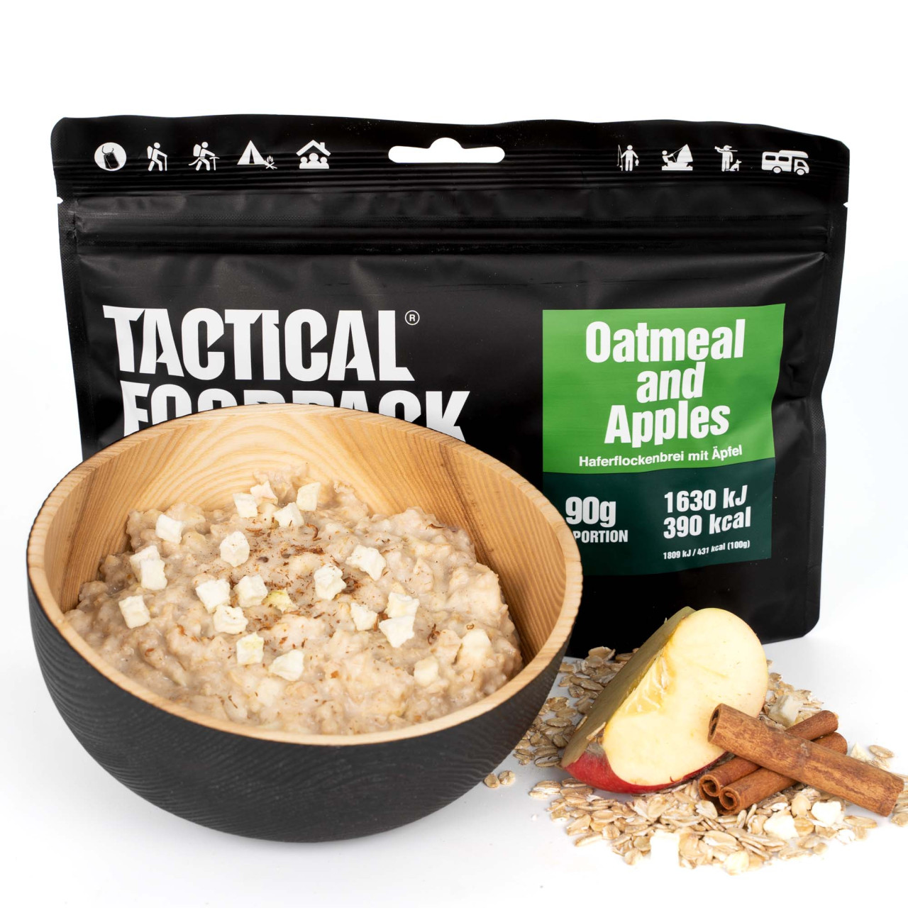 Haferflockenbrei mit Äpfel 90g - Tactical Foodpack | jetzt bestellen ...