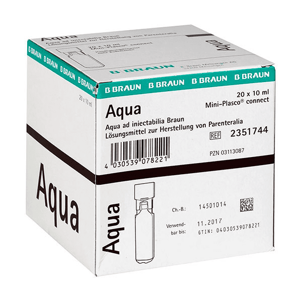 Aqua ad iniectabilia Mini-Plasco® connect - 20 Stk/10ml | jetzt ...